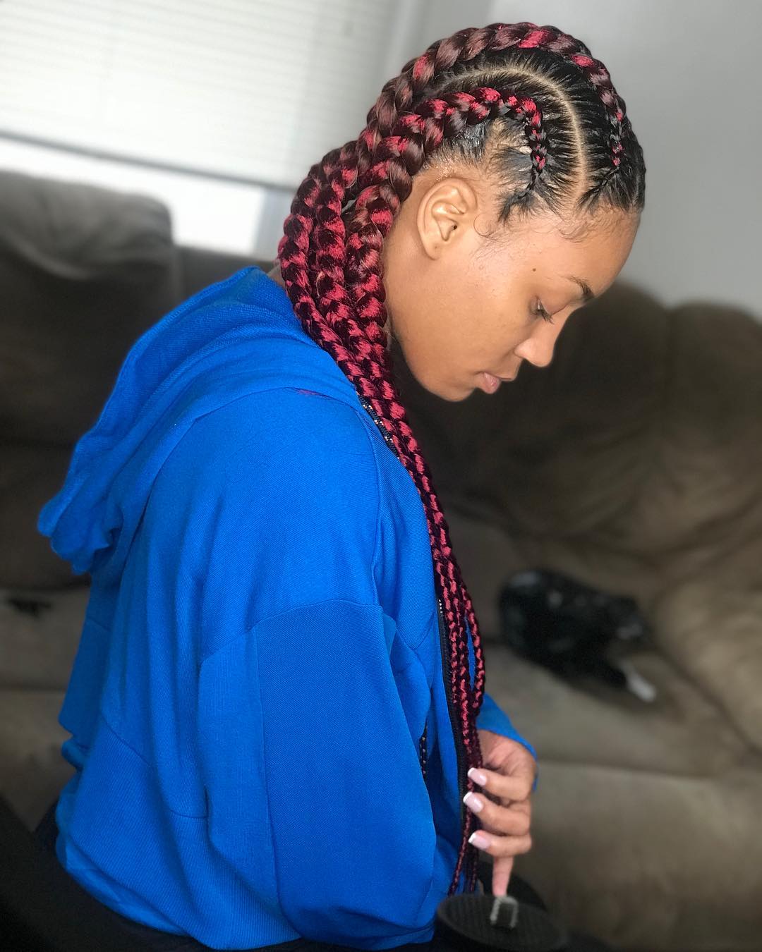 20 Burgundy Braids Hairstyles - Braid Hairstyles
