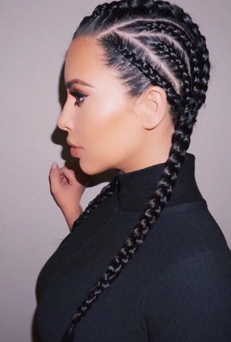 15 Kim Kardashian's Braided Hairstyles - Braid Hairstyles