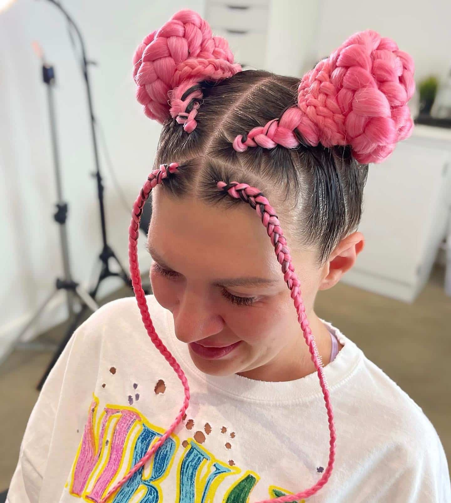 23 Hairstyles of Space Buns with Braids - Braid Hairstyles